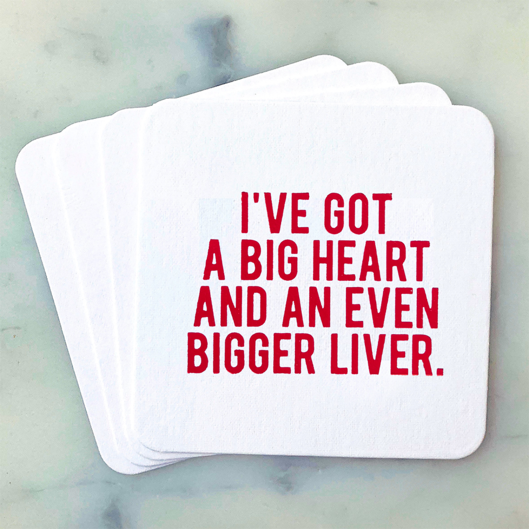 Big Heart Bigger Liver Coasters Funny Coaster For Wine Lovers big-heart-bigger-liver-coasters-funny-coaster-for-wine-lovers